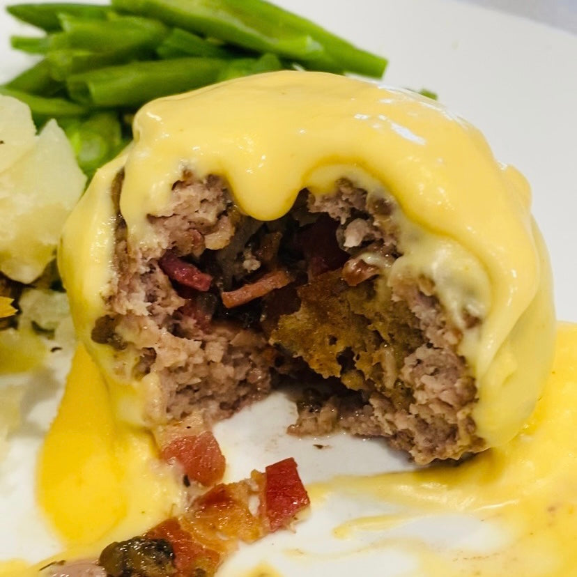 Stuffed Bacon Cheeseburger Meatballs – Hat Brand Beef